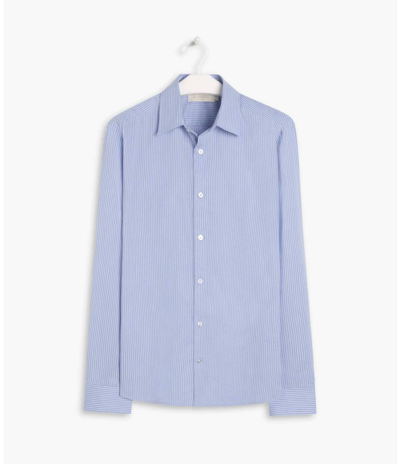 Camisa Listrada Mike Ml Azul Claro